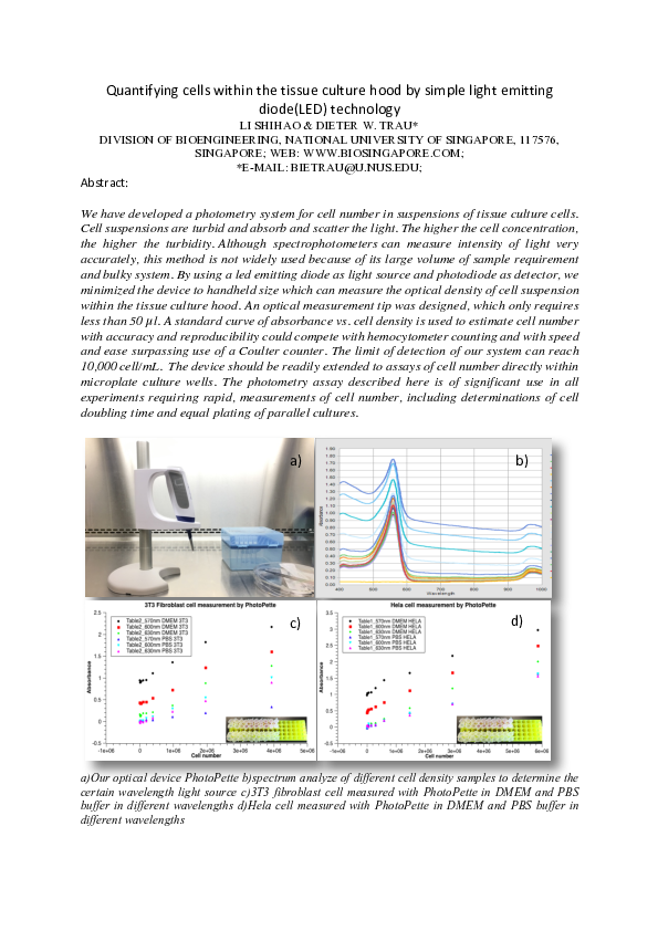 (PDF) Quantifying cells within the tissue culture hood by simple light emitting diode(LED ...