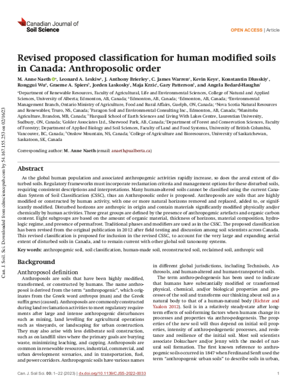 (PDF) Revised proposed classification for human modified soils in ...