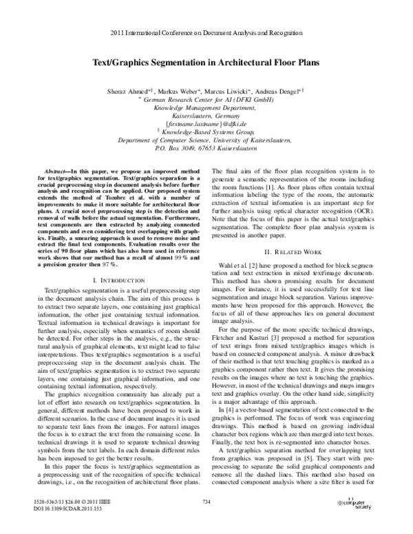 Pdf Text Graphics Segmentation In Architectural Floor Plans