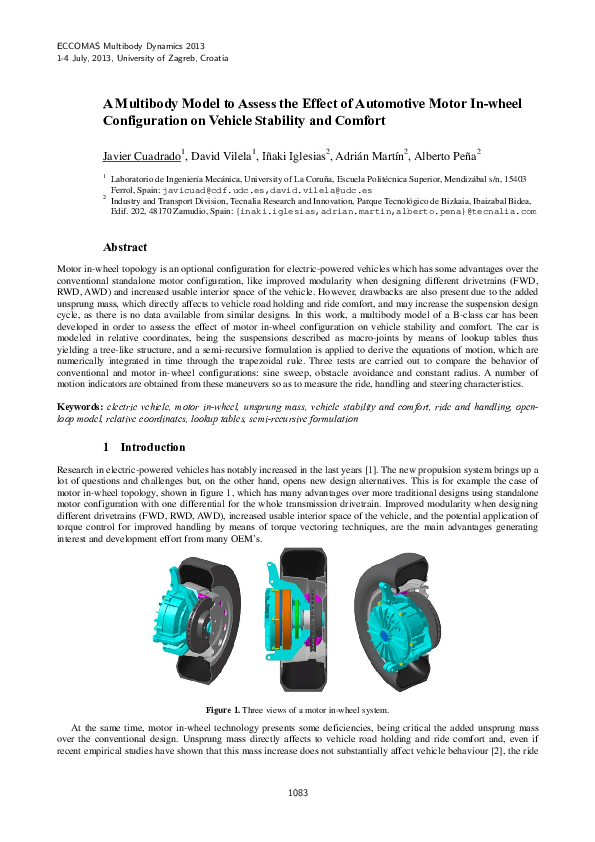 (PDF) A Multibody Model to Assess the Effect of Automotive Motor In ...