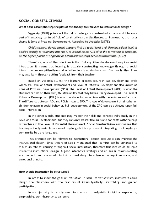 (PDF) What is Social Constructionism?