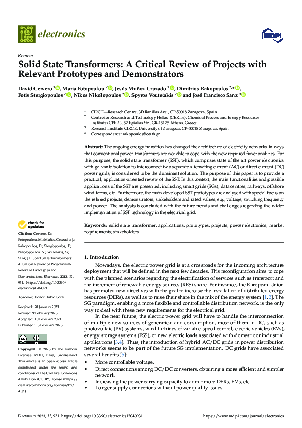 (PDF) Solid State Transformers: A Critical Review of Projects with Relevant Prototypes and ...