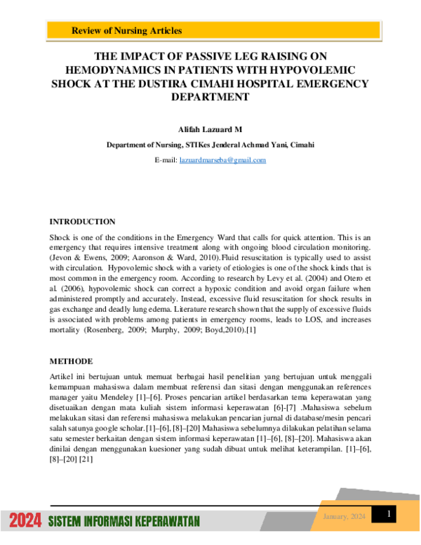 (PDF) Review of Nursing Articles