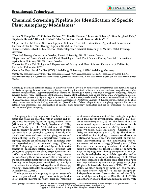 (PDF) Chemical Screening Pipeline for Identification of Specific Plant ...