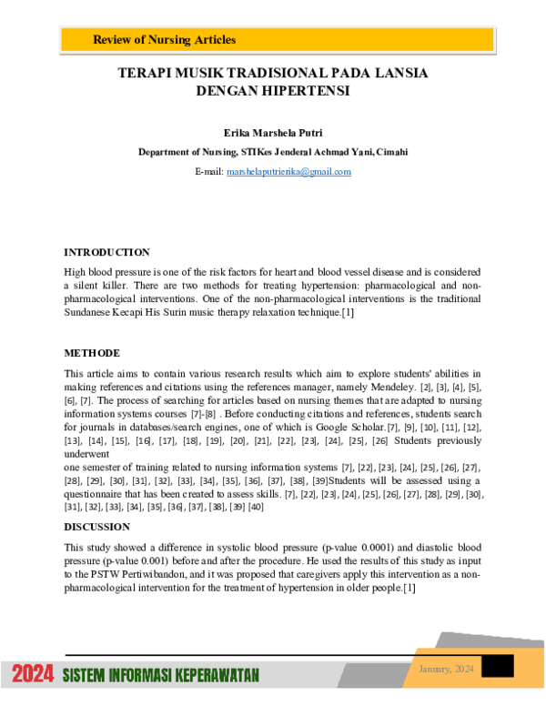 (DOC) TERAPI MUSIK TRADISIONAL PADA LANSIA DENGAN HIPERTENSI