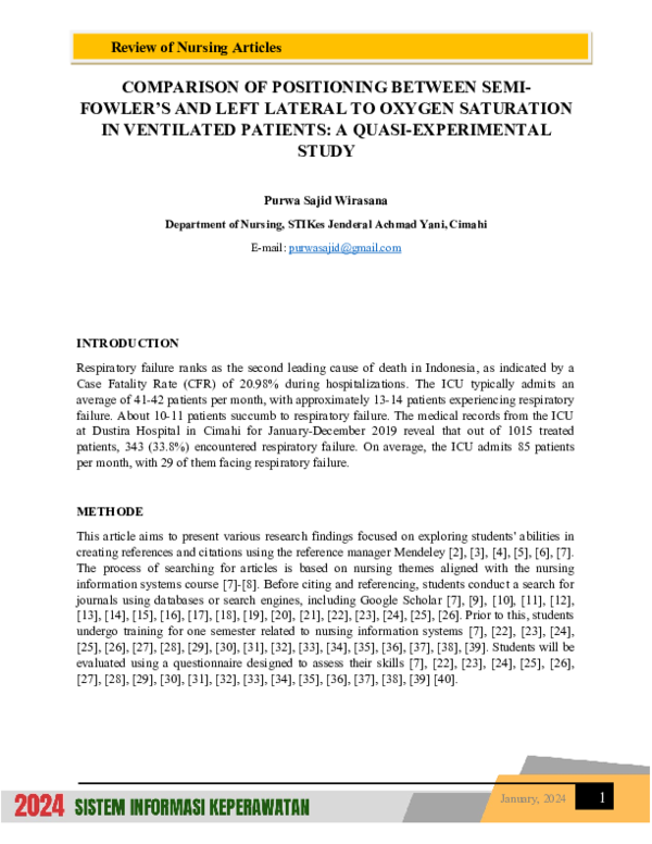 (DOC) COMPARISON OF POSITIONING BETWEEN SEMI-FOWLER'S AND LEFT LATERAL ...