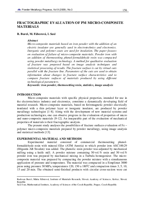 (PDF) Fractographic Evaluation of PM Micro-Composite Materials