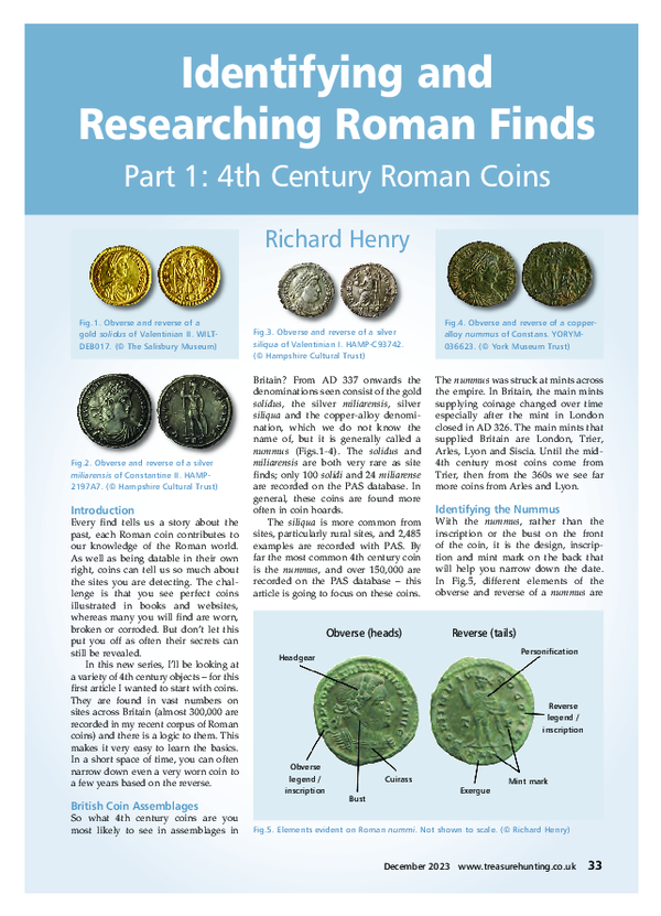 (PDF) Identifying and Research Roman coin finds. Part 1: 4th century ...