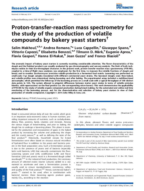 (PDF) Proton transfer reaction mass spectrometry for the gas cleaning ...