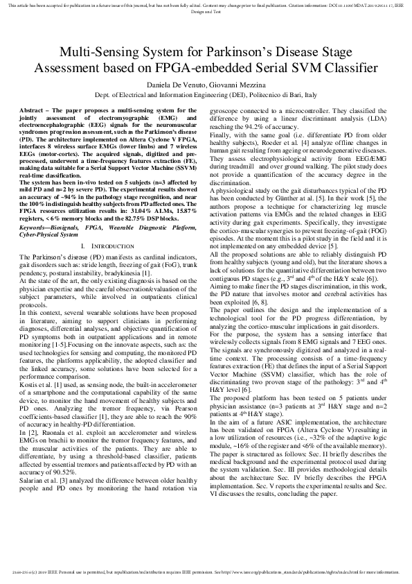 (PDF) Multisensing System for Parkinson’s Disease Stage Assessment ...