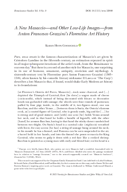 (PDF) A New Masaccio-and Other Low-Life Images-from Anton Francesco ...