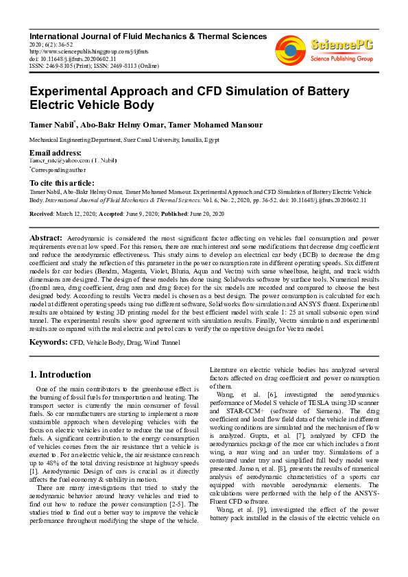 (PDF) Experimental Approach and CFD Simulation of Battery Electric ...