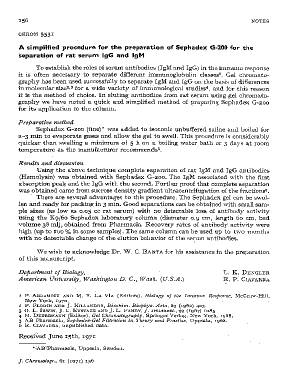 (PDF) A simplified procedure for the preparation of Sephadex G-200 for ...