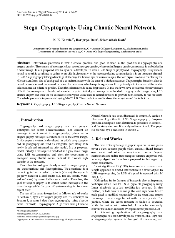 (PDF) Cryptography Using Neural Network