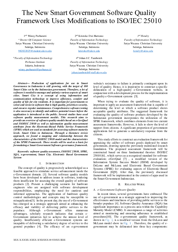 (PDF) The New Smart Government Software Quality Framework Uses ...