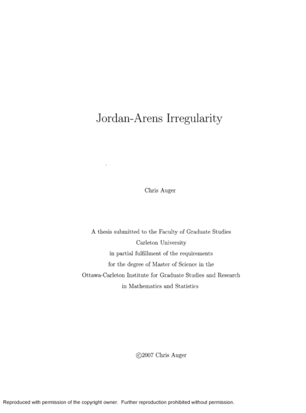 (PDF) Jordan-Arens irregularity