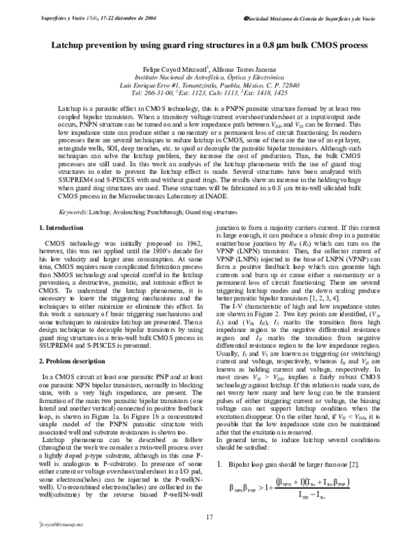 (PDF) Latchup prevention by using guard ring structures in a 0.8 µm ...
