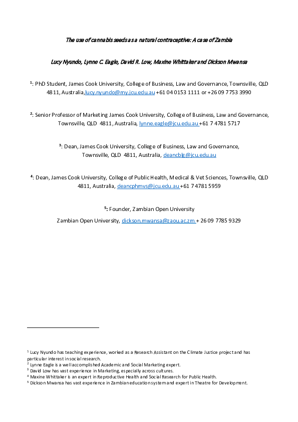 (PDF) The use of cannabis seeds as a natural contraceptive: a case of ...
