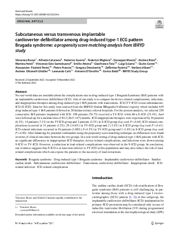 (PDF) Subcutaneous versus transvenous implantable cardioverter ...