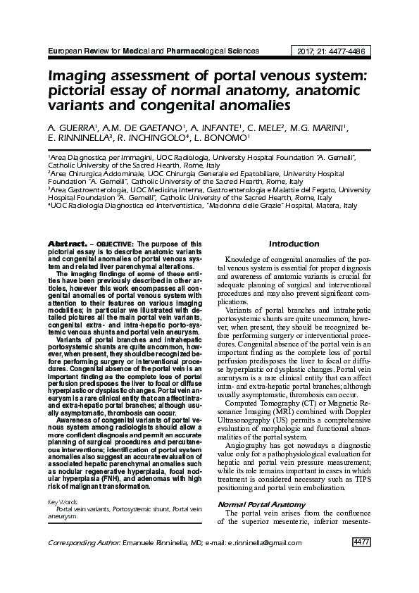 (PDF) Imaging assessment of portal venous system: pictorial essay of ...