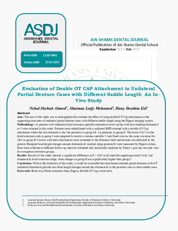 (PDF) Evaluation of Double OT CAP Attachment in Unilateral Partial ...