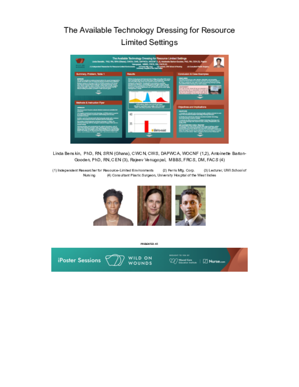 (PDF) The Available Technology Dressing for Resource Limited Settings