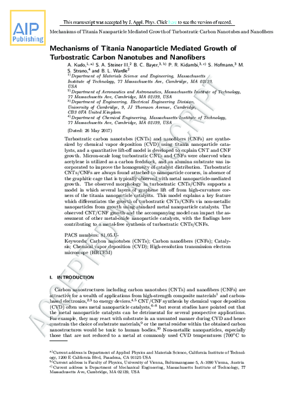 (PDF) Mechanisms of titania nanoparticle mediated growth of ...