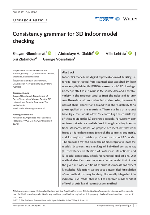 (PDF) Consistency grammar for 3D indoor model checking
