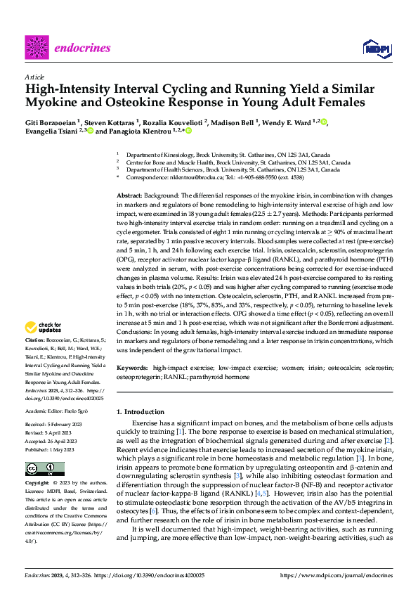 (PDF) High-Intensity Interval Cycling and Running Yield a Similar ...