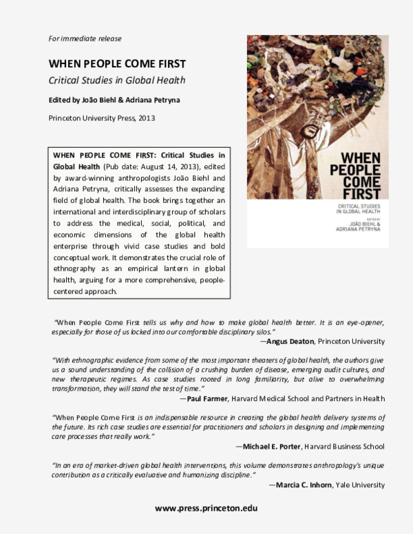 (PDF) When People Come First