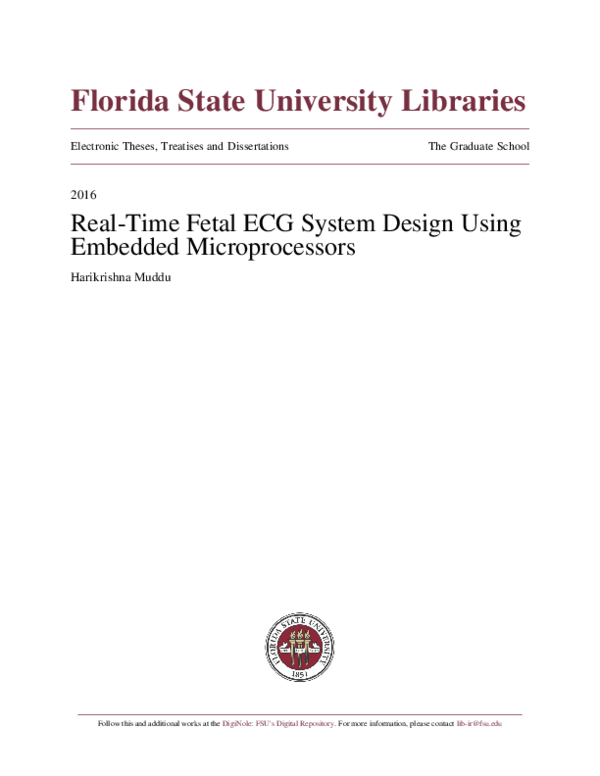 (PDF) Real-time fetal ECG system design using embedded microprocessors