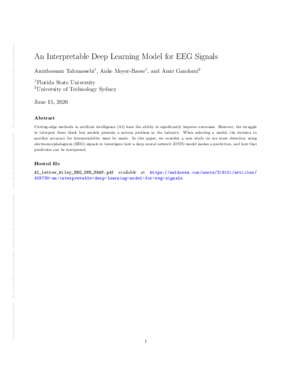 (PDF) An Interpretable Deep Learning Model for EEG Signals (PDF) An Interpretable Deep Learning Model for EEG Signals