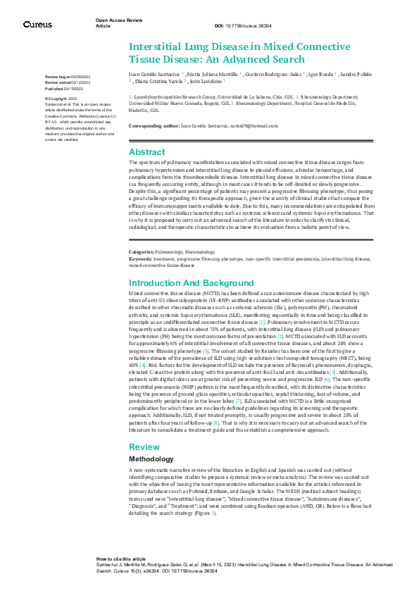 Pdf Interstitial Lung Disease In Mixed Connective Tissue Disease An 3736