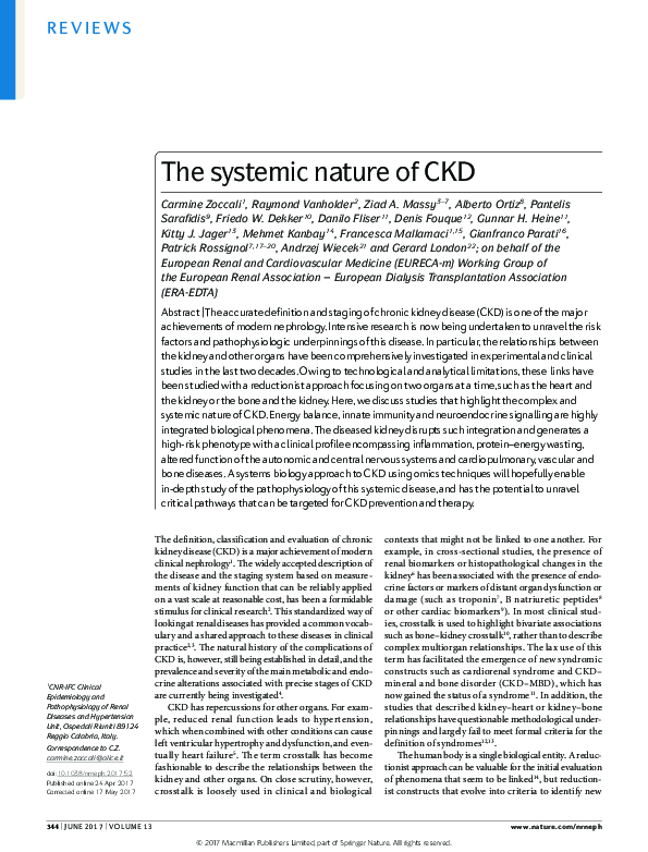 (PDF) The systemic nature of CKD