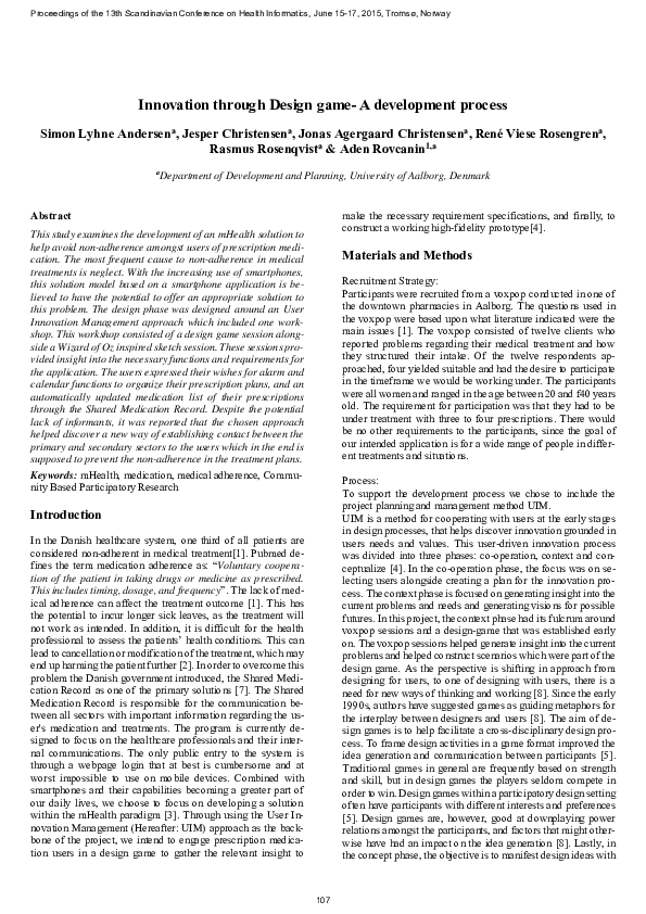 (PDF) Innovation through Design Game - A Development Process