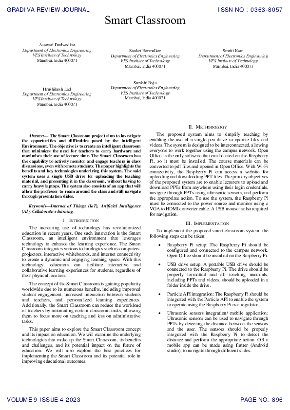 (PDF) Smart Classroom