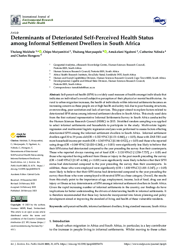 (PDF) Determinants of Deteriorated Self-Perceived Health Status among ...
