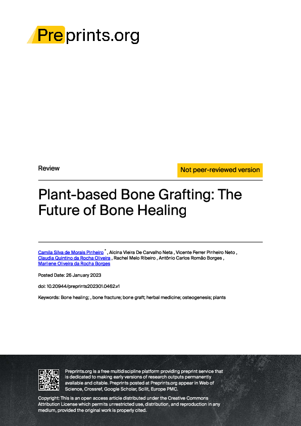 (PDF) Plant-based Bone Grafting: The Future of Bone Healing
