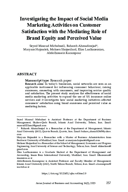(PDF) Investigating the Impact of Social Media Marketing Activities on ...