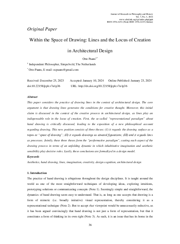(PDF) Within the Space of Drawing: Lines and the Locus of Creation in ...