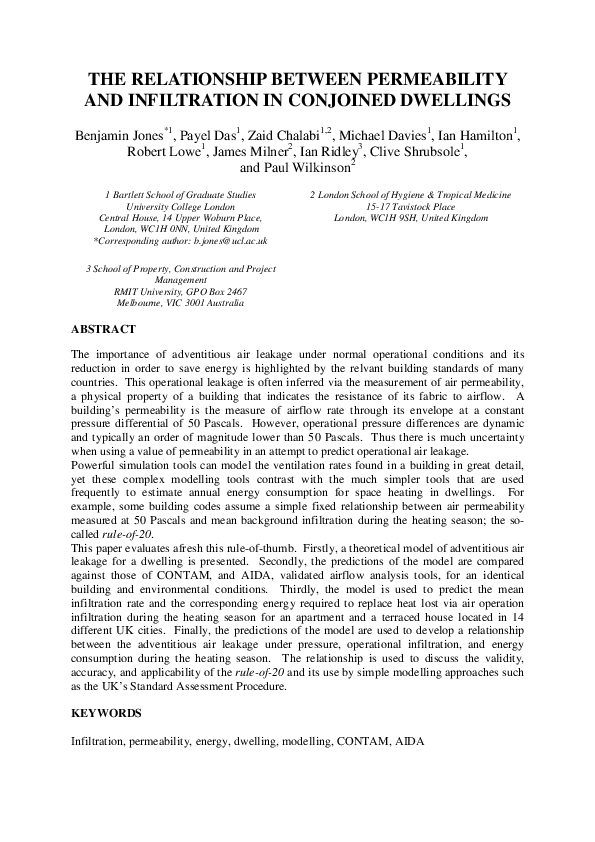 (PDF) The relationship between permeability and infiltration in ...