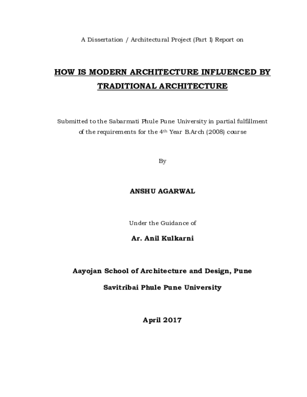 (PDF) Research - Traditional and Modern Architecture