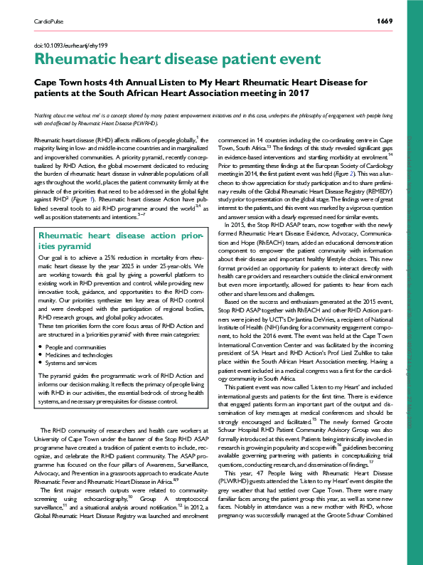 (PDF) Rheumatic heart disease patient event