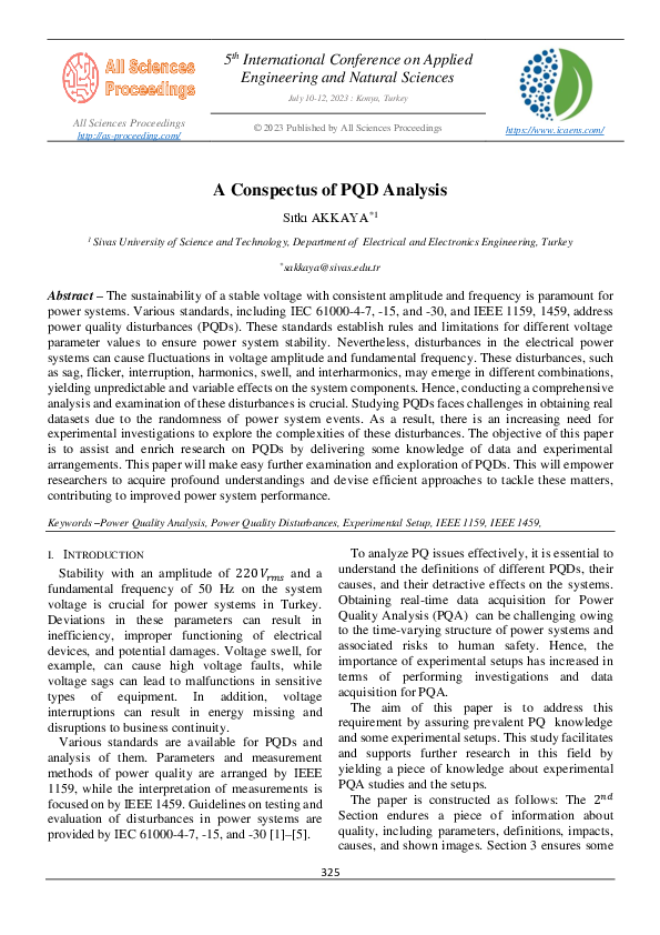 (PDF) A Conspectus of PQD Analysis