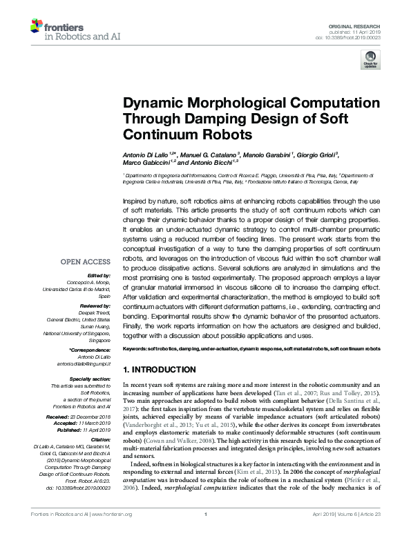Dynamic Morphological Computation Through Damping Design of Soft Continuum Robots