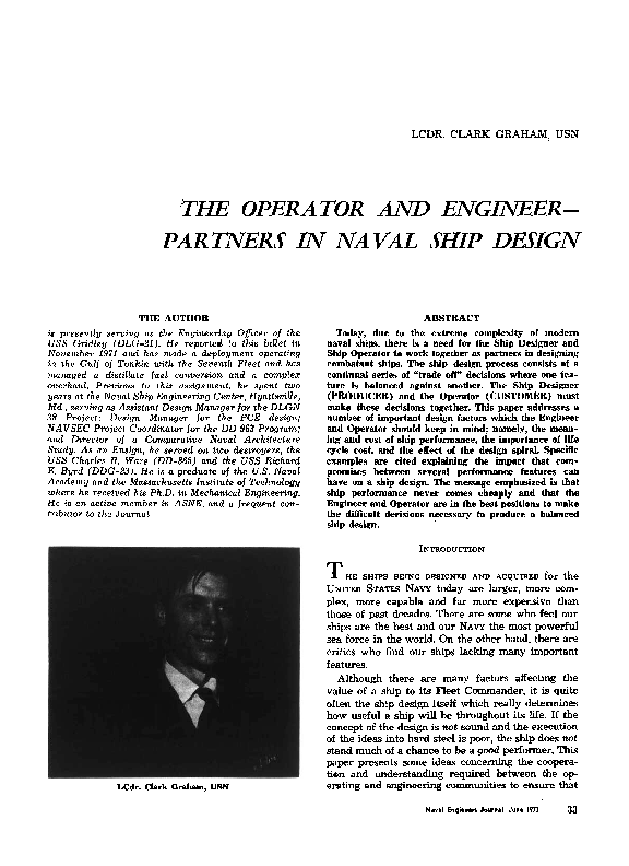 (PDF) The Operator and Engineer-Partners in Naval Ship Design