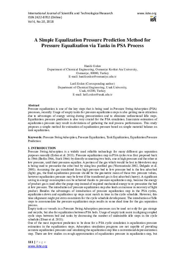 (PDF) A Simple Equalization Pressure Prediction Method for Pressure ...