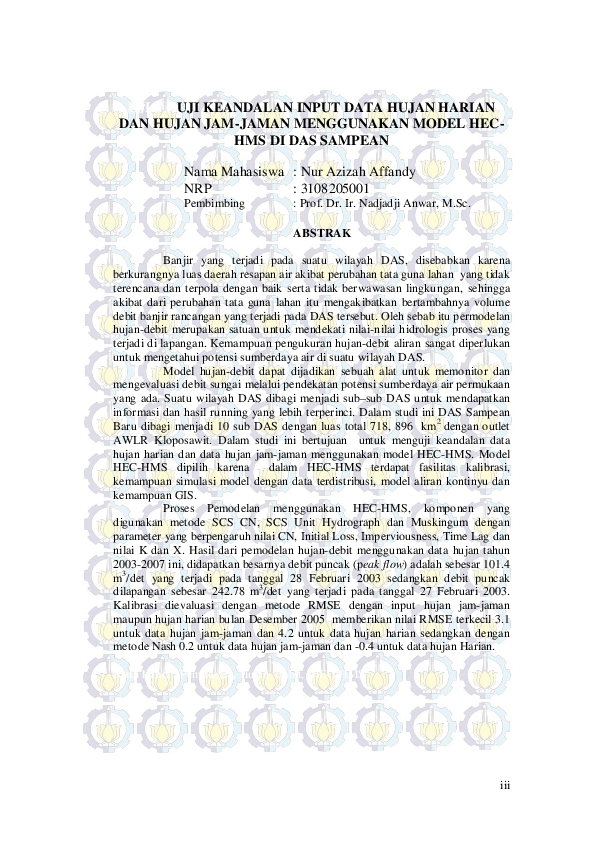 (PDF) Uji Keandalan Input Data Hujan Harian Dan Hujan Jam-Jaman ...