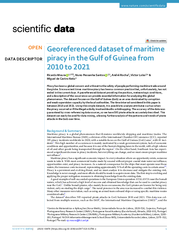 (PDF) Georeferenced dataset of maritime piracy in the Gulf of Guinea ...