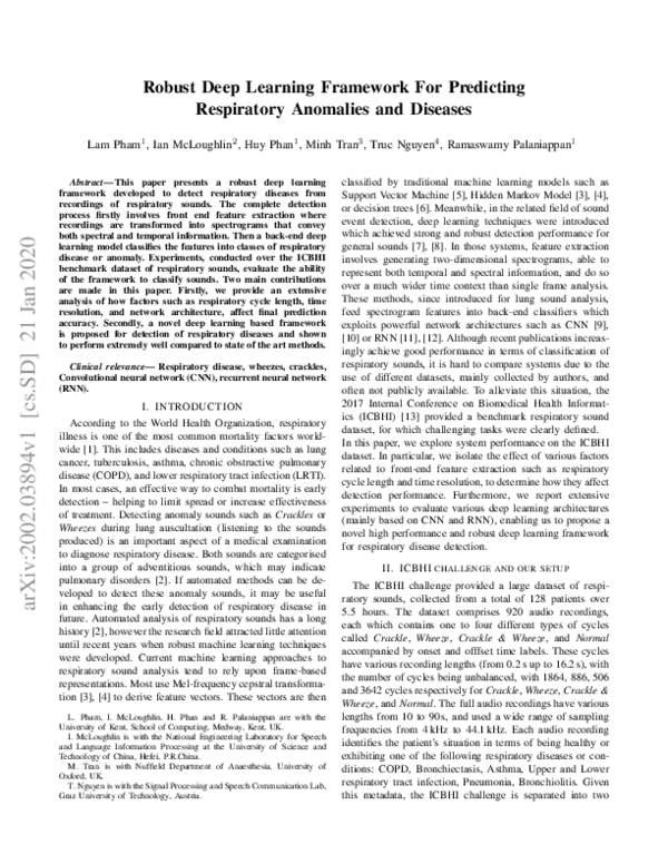 (PDF) Robust Deep Learning Framework For Predicting Respiratory ... (PDF) Robust Deep Learning Framework For Predicting Respiratory ...